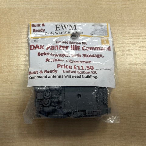 German DAK Panzer III ausf E Command – Entoyment Wargaming and Hobby Centre