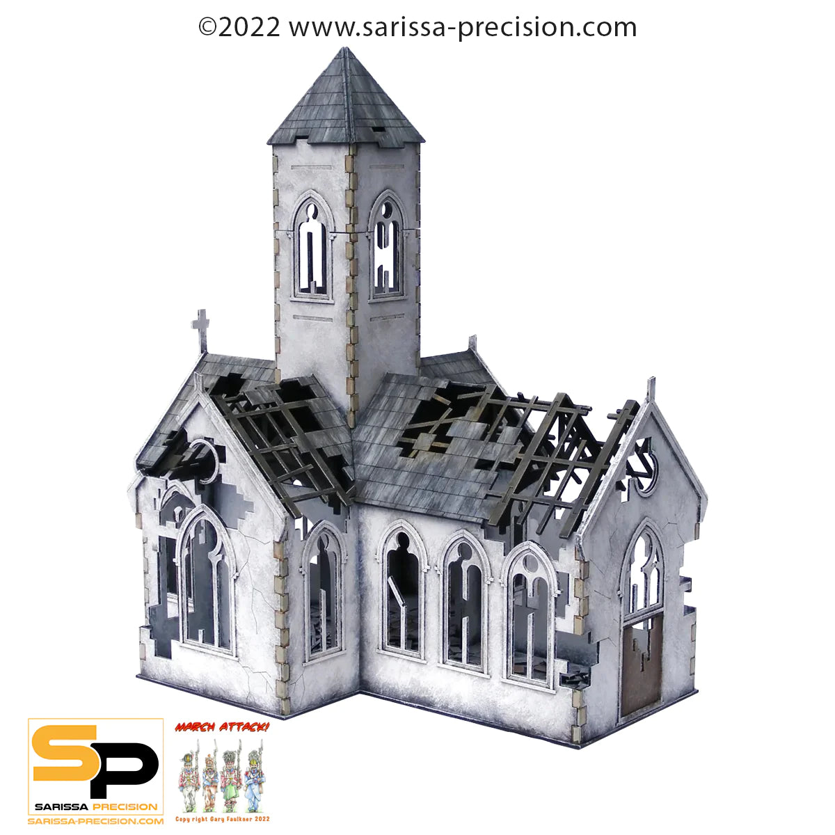 Destroyed Village Church – Entoyment Wargaming and Hobby Centre